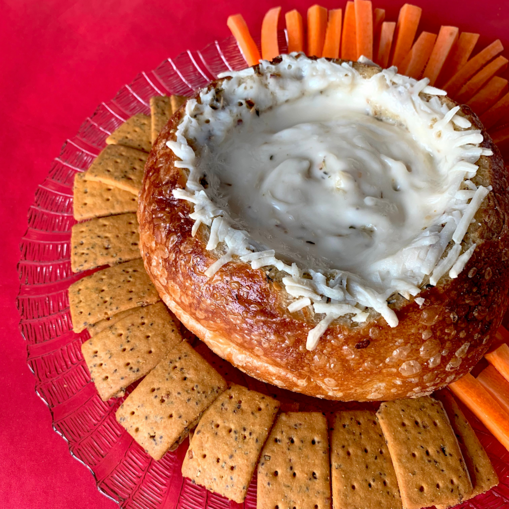 Baked Wedges in Bread Bowl - GOOD PLANeT Foods
